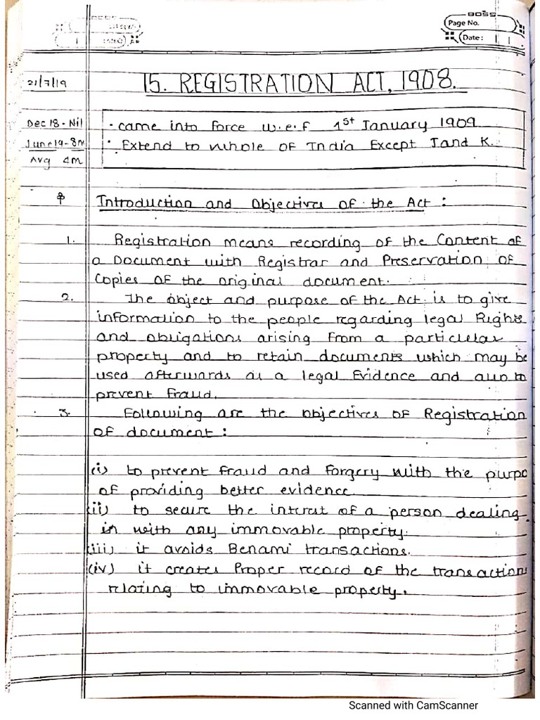 Registration Act | PDF