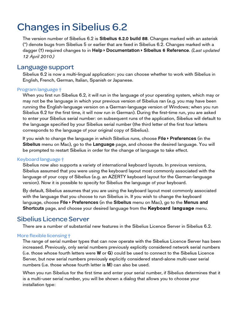 Changelog v6.2 | PDF | Computer File | Computer Keyboard
