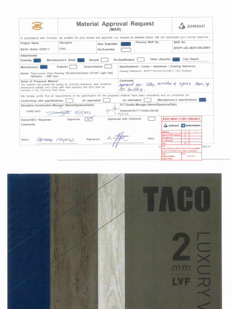 BHCP1-JEL-MAR-C00-Z0061 - A - MAR Taco-Luxury Vinyl Flooring 152.4x914 ...