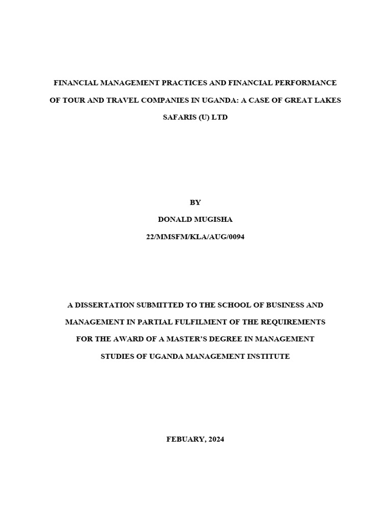 Donald Mugisha Final 2024 Feb | PDF | Financial Economics | Business ...