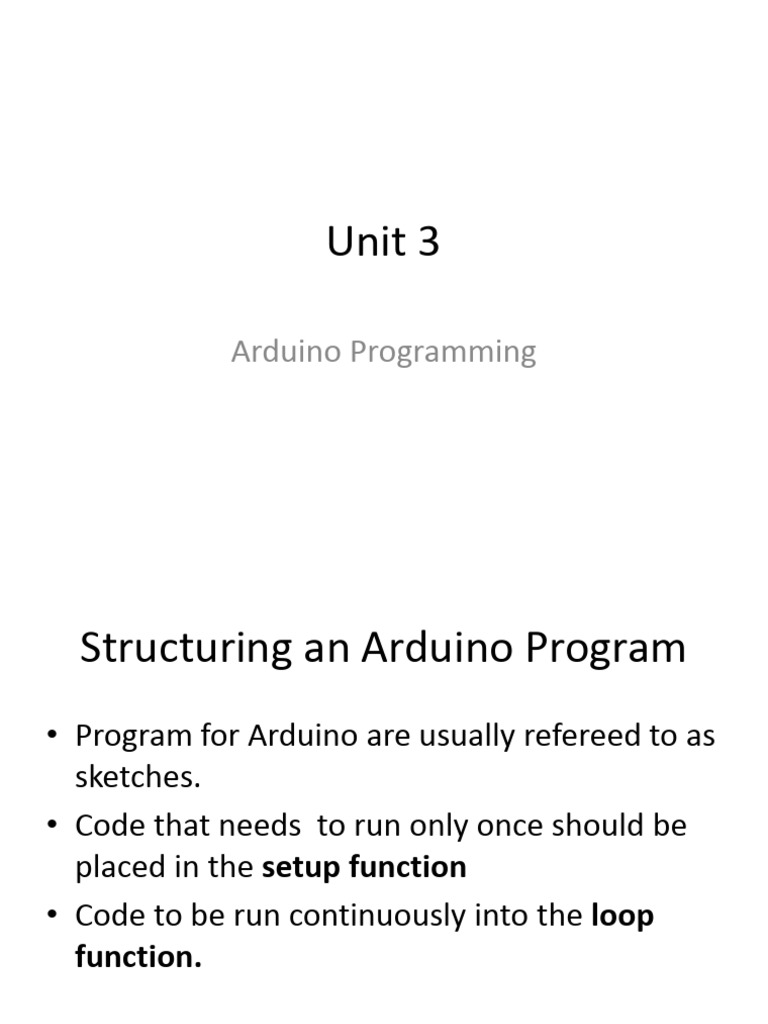 3 Arduino Programming - 15march2022 - Final | PDF | Computer Data | Software Development