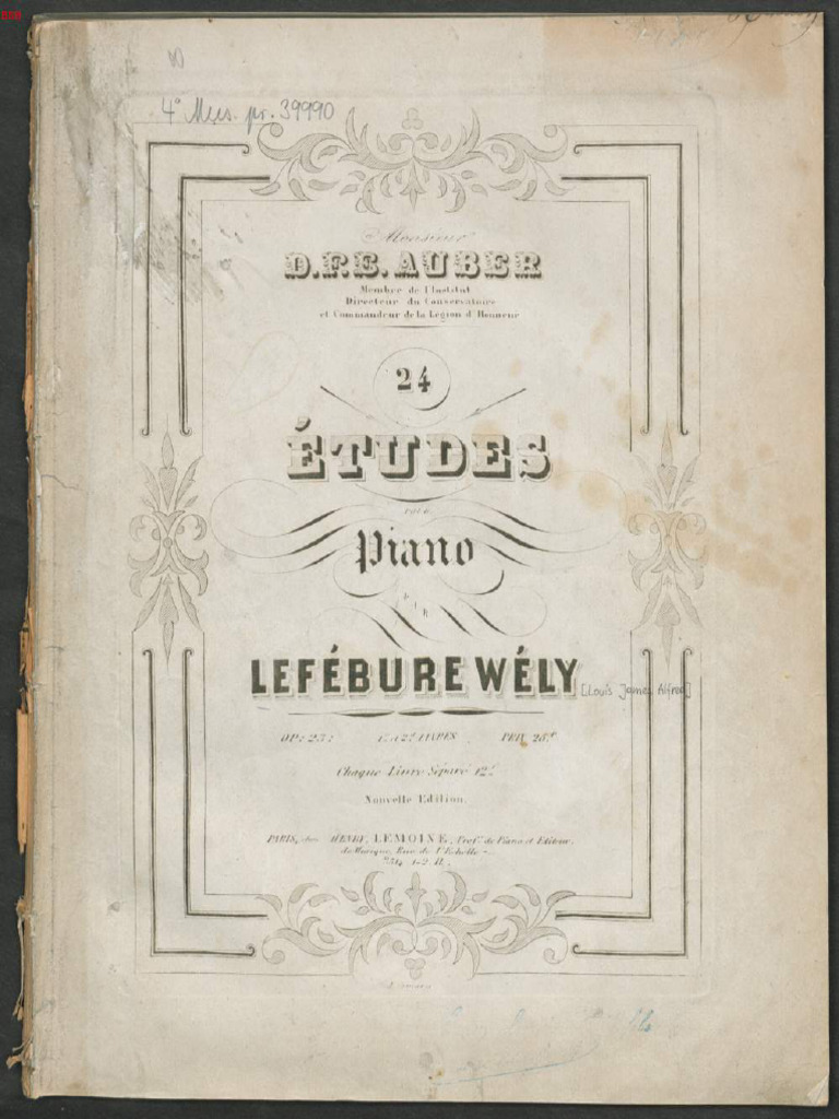 IMSLP23696 PMLP53996 Lefebure Wely Op23 24 Etudes | PDF