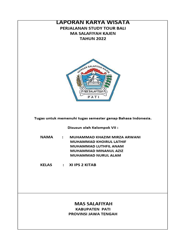 Laporan Karya Wisata Ke Bali 2022 | PDF