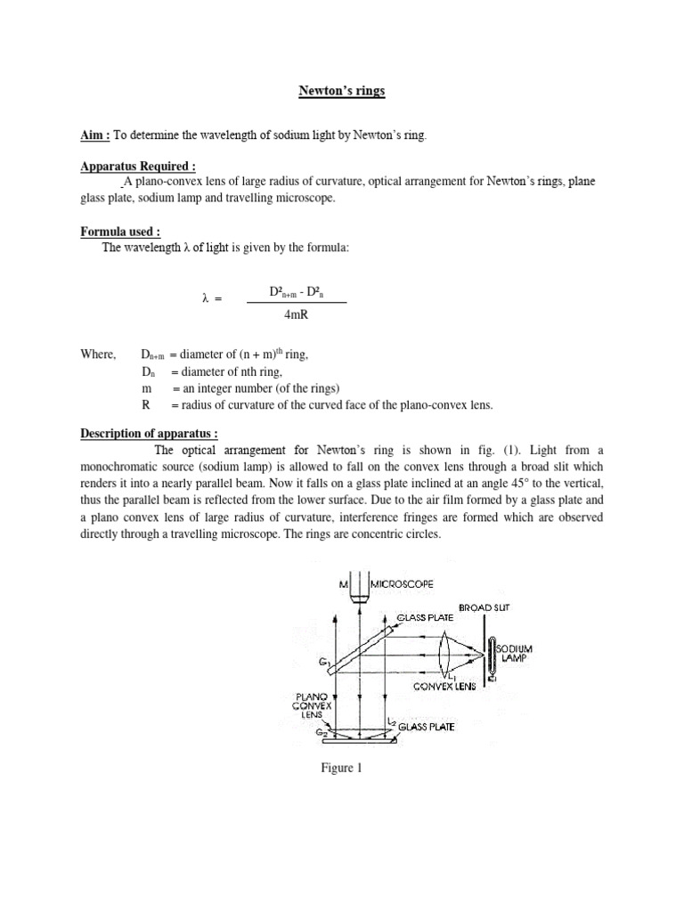 Newton Rings | PDF | Physics | Metrology