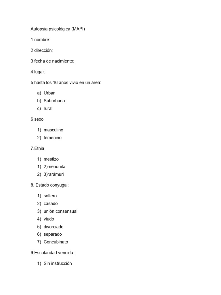 MAPI 3 | PDF | Alcoholismo | Medicina CLINICA