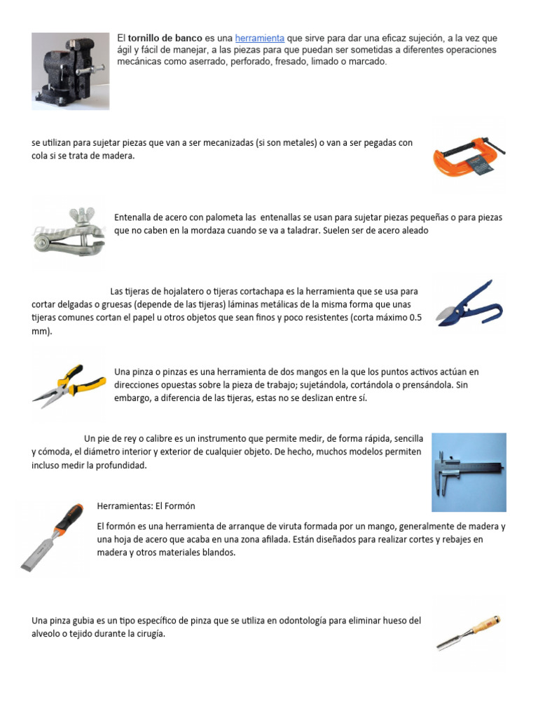 herraminetaas | PDF | Tornillo | Herramientas