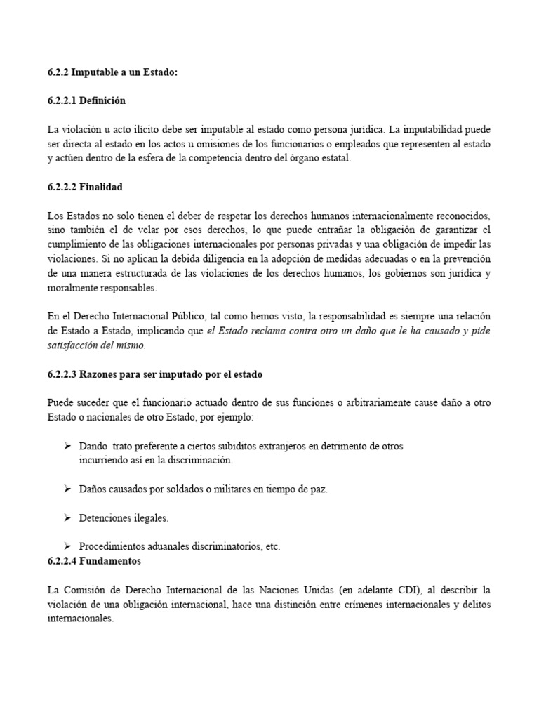 Imputable Al Estado | PDF | Estado (política) | Violación