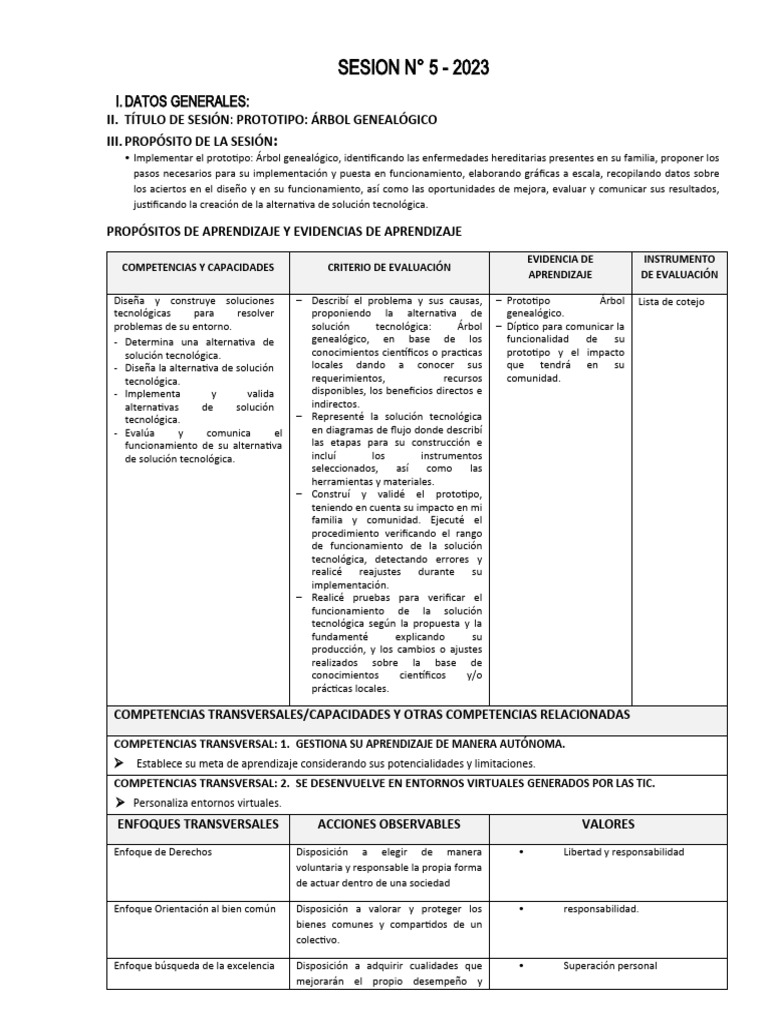 4° SESION Semana 5 Diseña CYT 2023 Santillana | PDF | Evaluación | Diseño