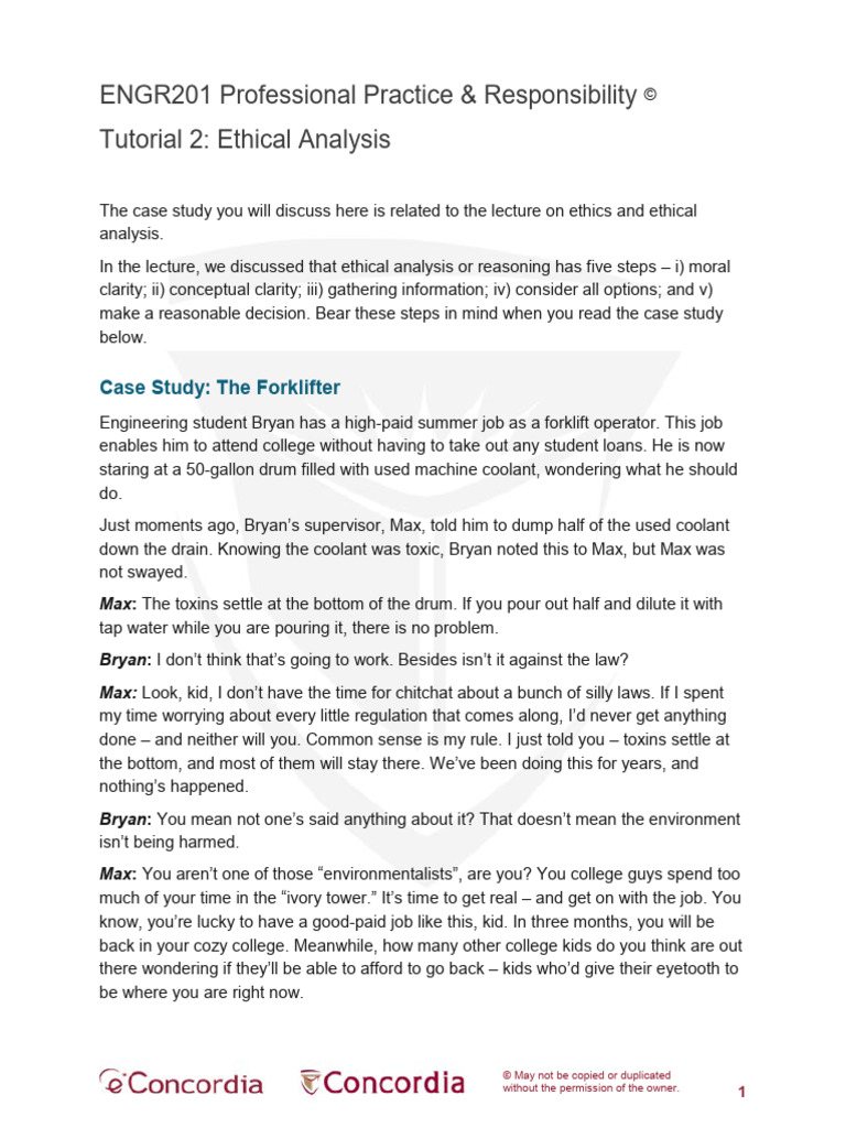 ENGR201 Tutorial 2 | PDF