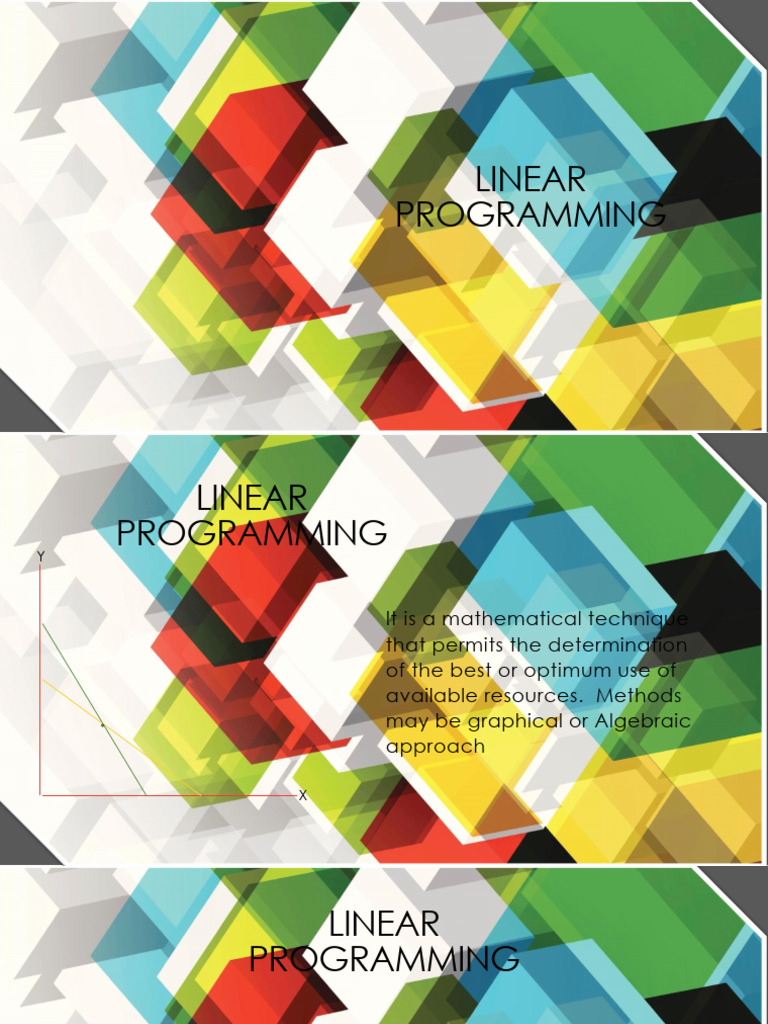 Linear Programming | PDF | Linear Programming | Mathematical Optimization Linear Programming | PDF | Linear Programming | Mathematical Optimization