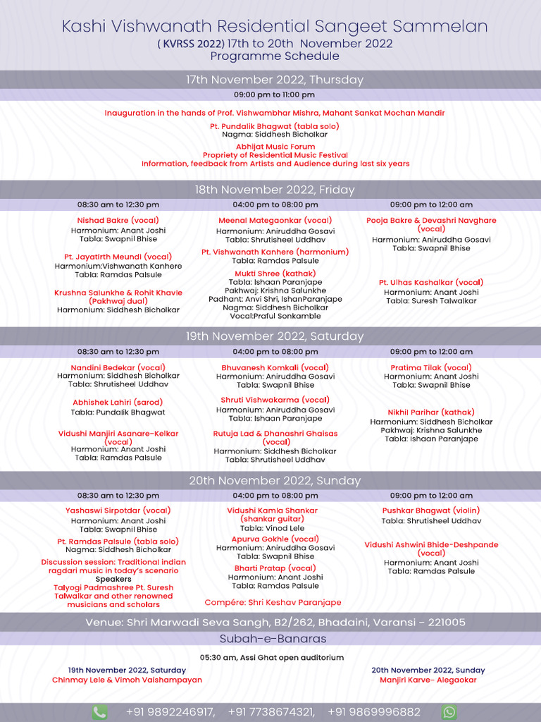 KVRSS 2022 Programme Schedule_Re | PDF