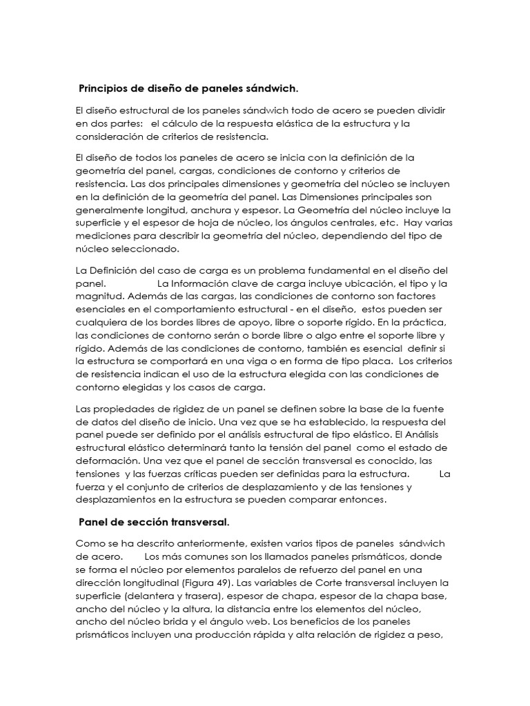 Dis Panel Sandwich | PDF | Pandeo | Resistencia de materiales Dis Panel Sandwich | PDF | Pandeo | Resistencia de materiales
