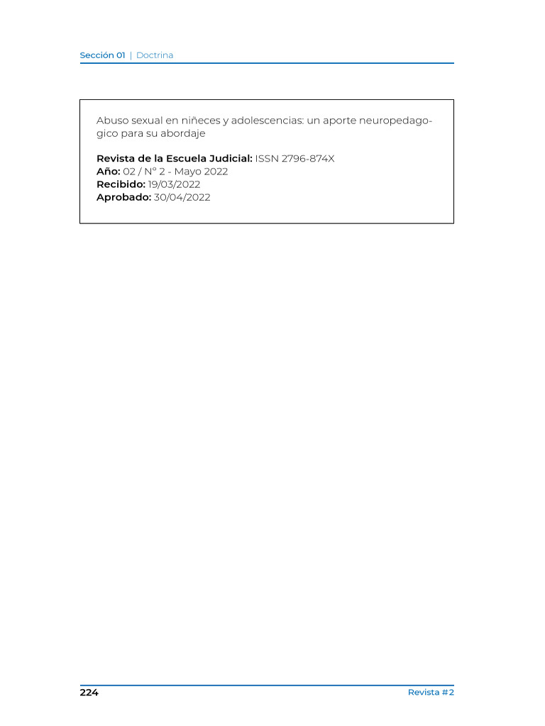 CORVALAN. Abuso Sexual en Las Nineces y Adolescencias... | PDF | Memoria | Estrés (biología)