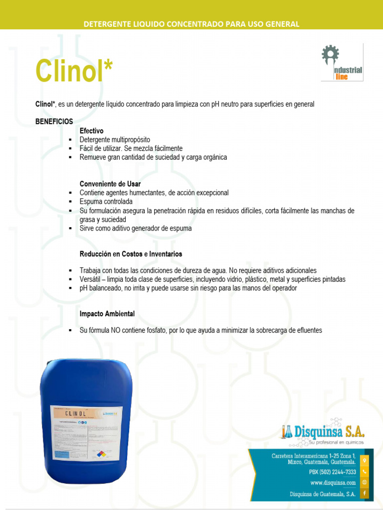 Clinol Technical Sheet | PDF