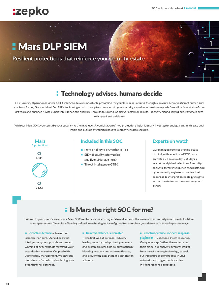 Zepko Soc Datasheet Mars SOC 01 | PDF | Security | Computer Security