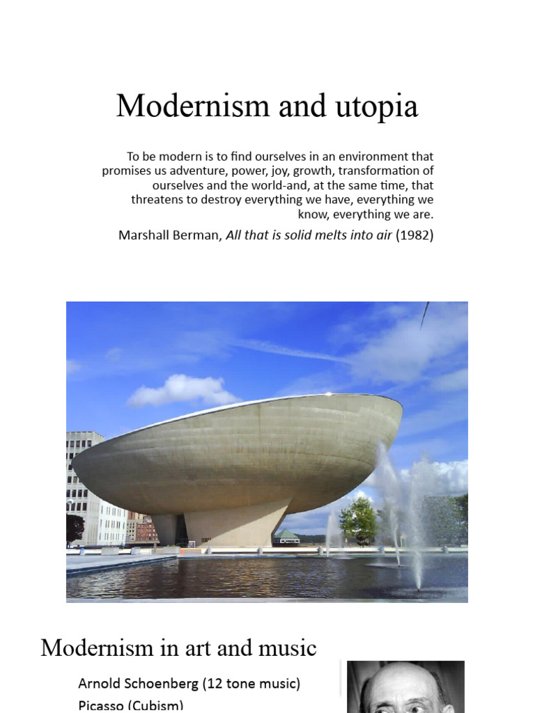 Modernism and Utopia 2021 | PDF | Modernism