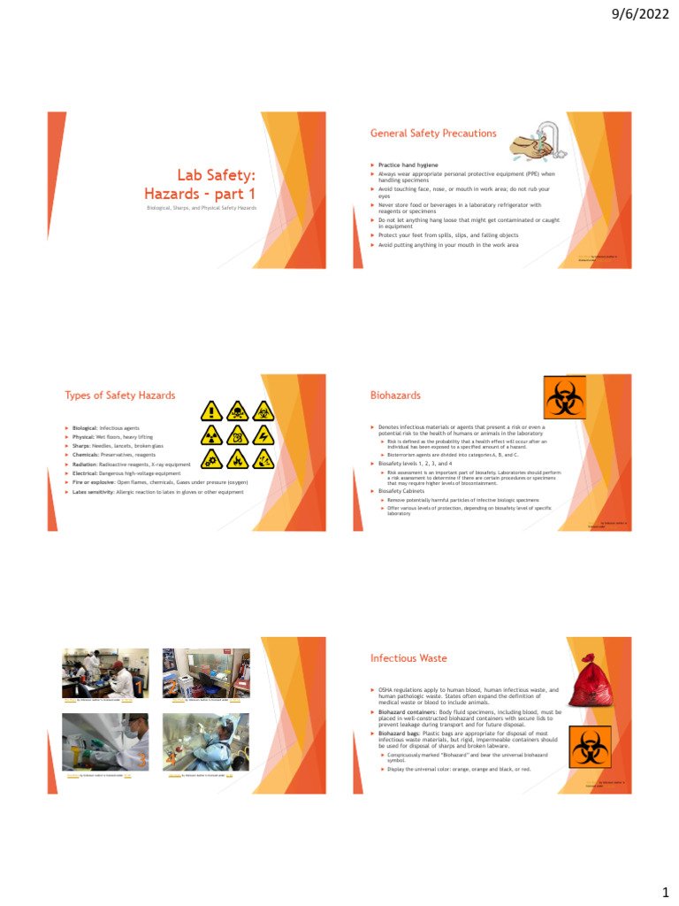 Lab Safety 3 Safety Hazards Part 1 | PDF | Laboratories | Hazards