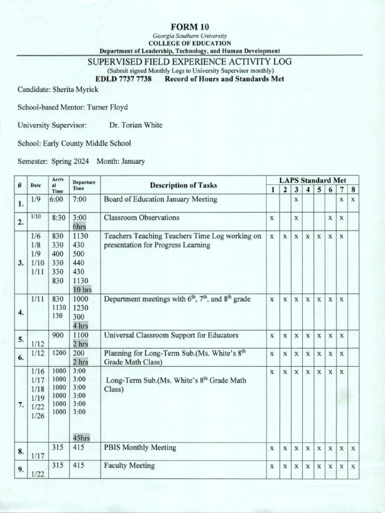 January Observations Sheet | PDF