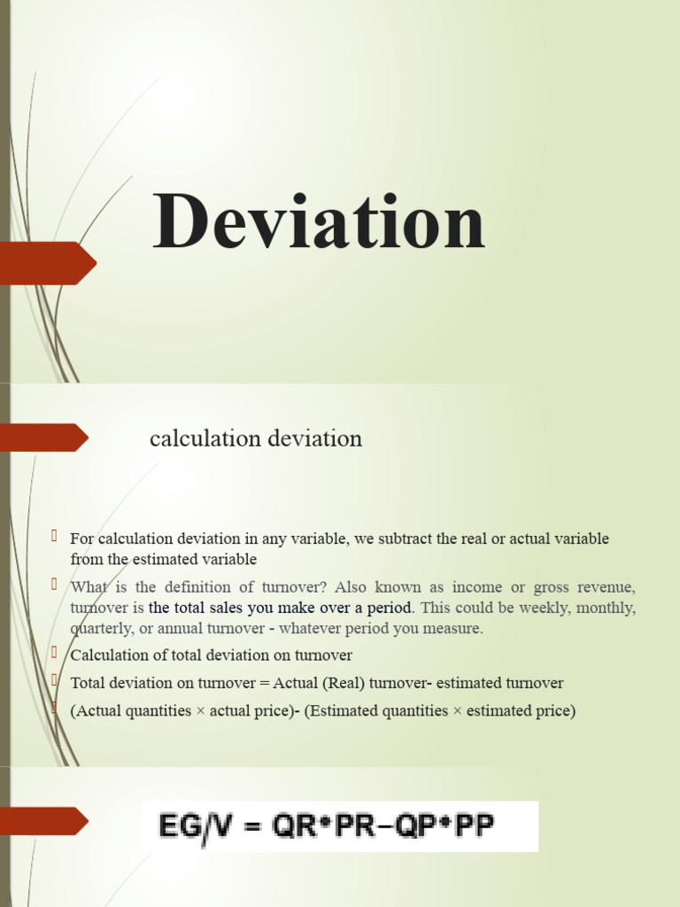 Deviation | PDF | Prices | Revenue