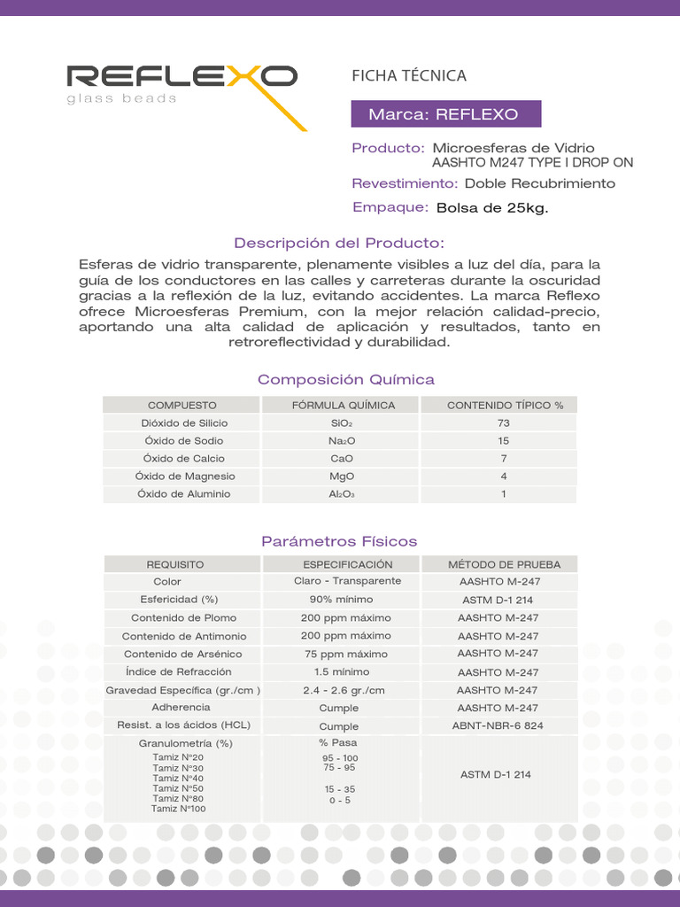 Ficha Tecnica Microesfera Reflexo 2022 | PDF | Lentes | Naturaleza