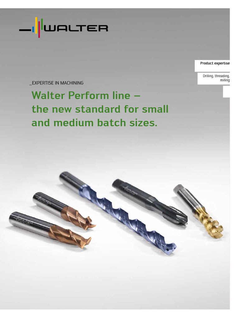 Walter Perform Line 2016 En 1 Pdf Machining Secondary Sector Of