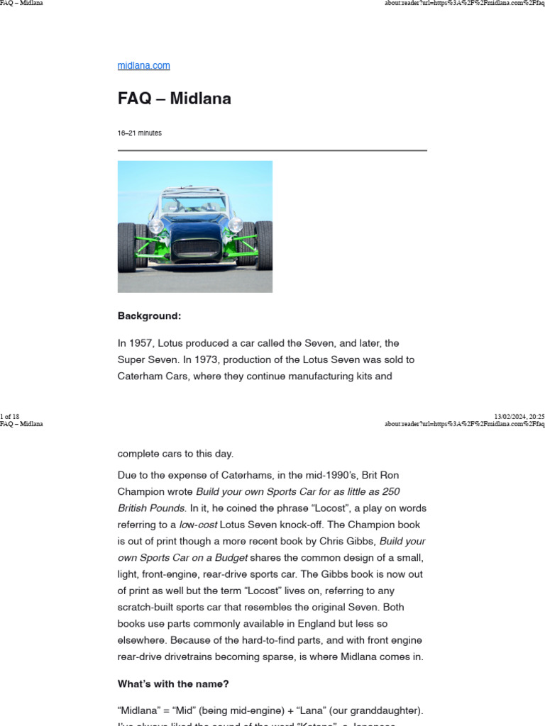 FAQ - Midlana | PDF | Vehicles | Wheeled Vehicles