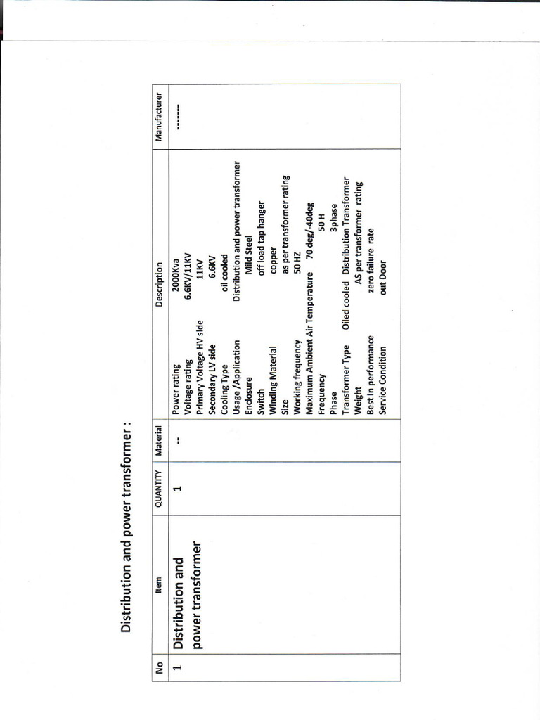 2000kva Power Transformer | PDF
