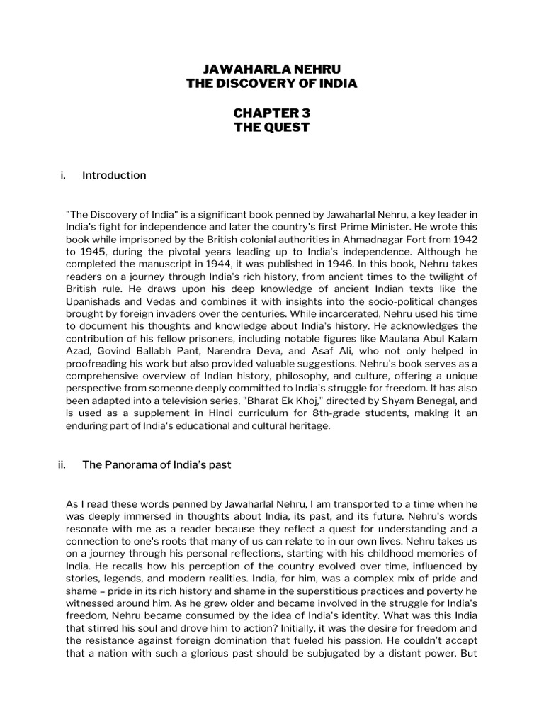DISCOVERY OF INDIA | PDF
