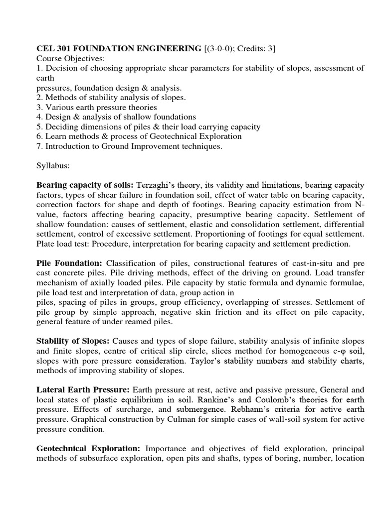 Bearing Capacity - Lectures | PDF | Deep Foundation | Geotechnical Engineering