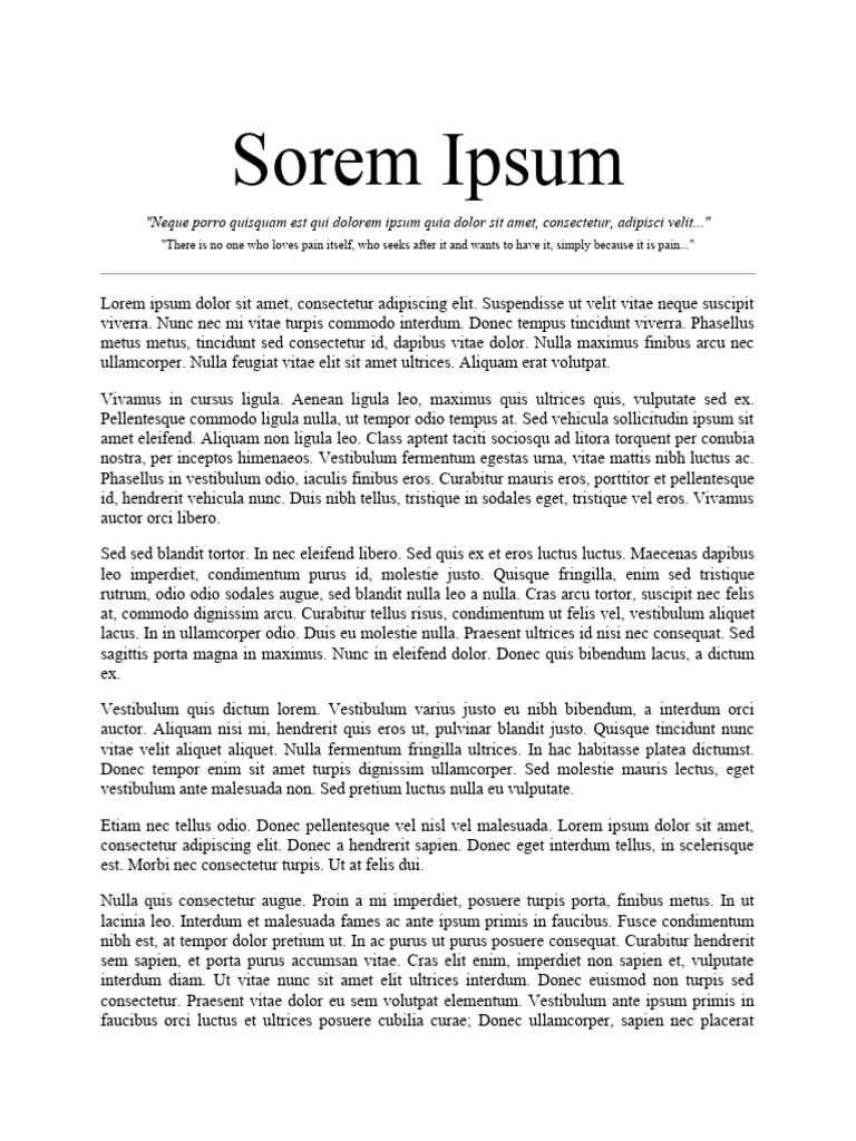 Sorem Ipsum | PDF