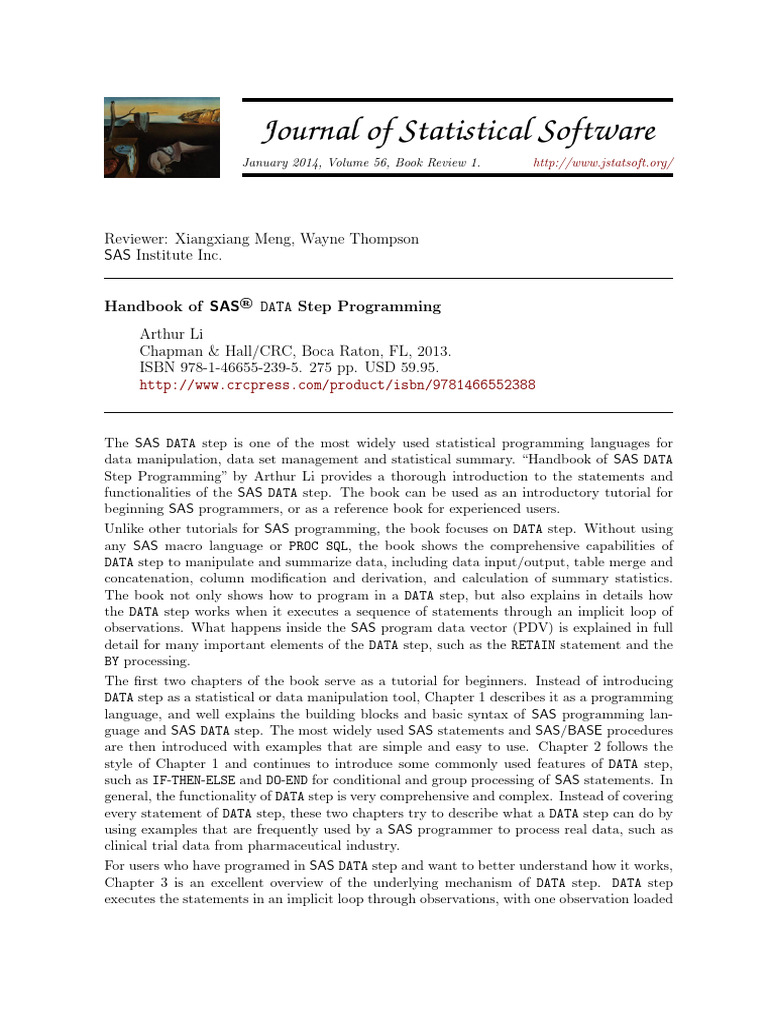 Handbook Of Sas Data Step Programming Pdf Sas Software Computer 1099