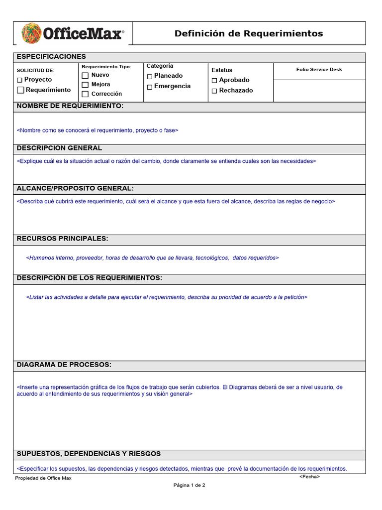Definicion de Requerimientos | PDF | Informática | Tecnologías de la ...