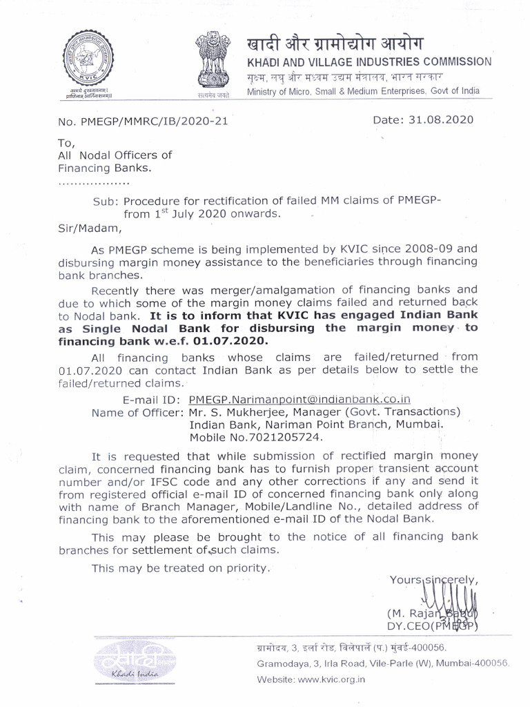 Indian Bank Contact Details | PDF