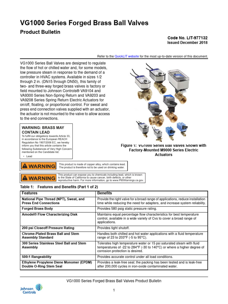 VG1000 | PDF | Valve | Switch