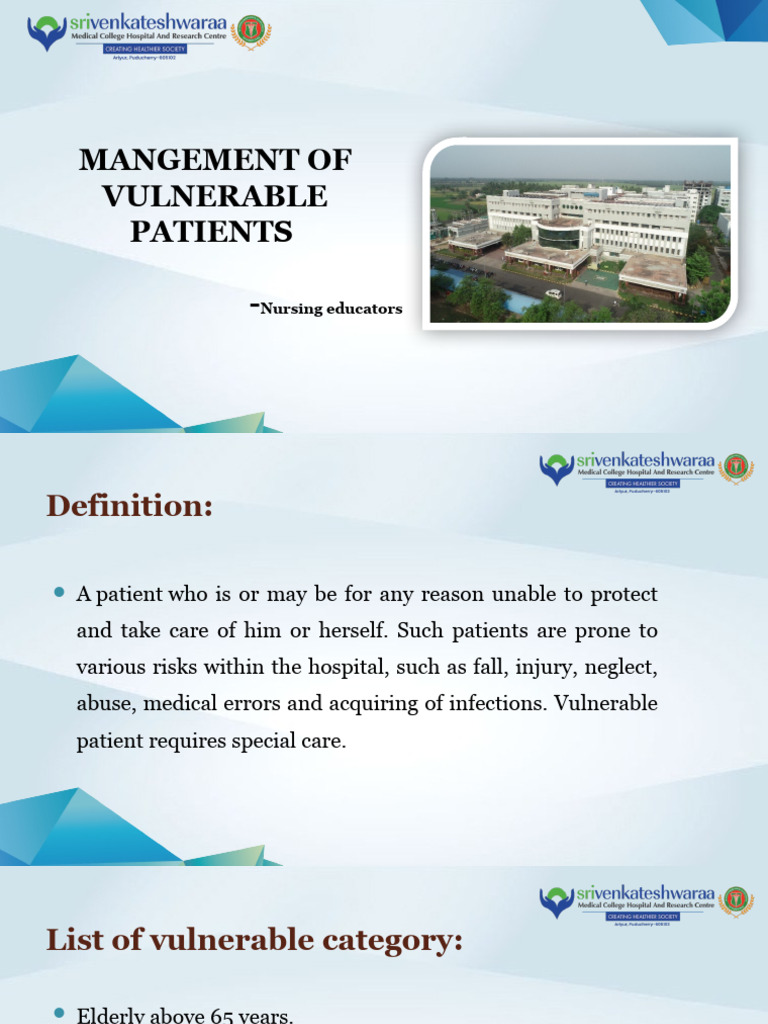 Vulnerable Patient | PDF | Patient | Nursing