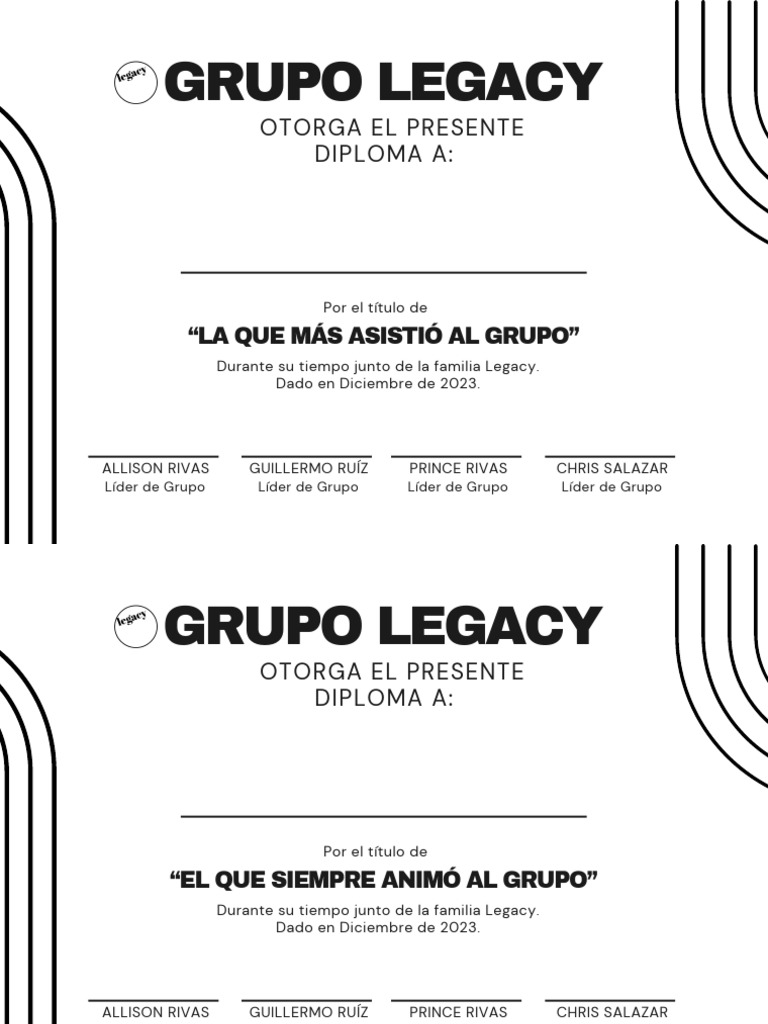 Legacy Awards | PDF