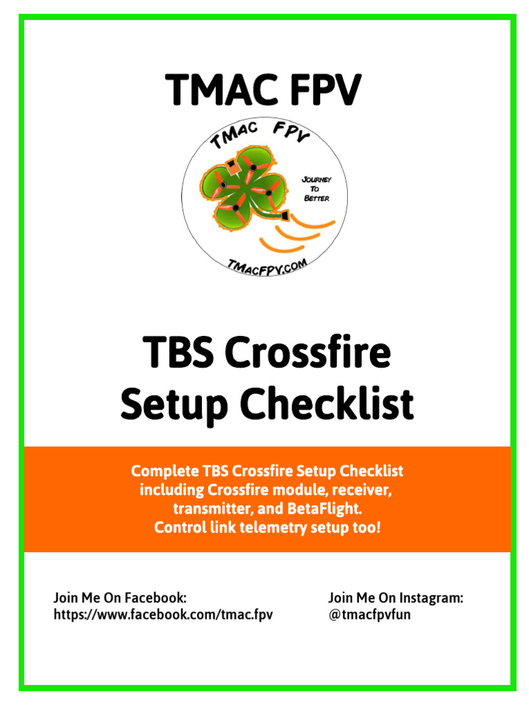 TBS Crossfire Setup Checklist | PDF | Computing | Information And ...