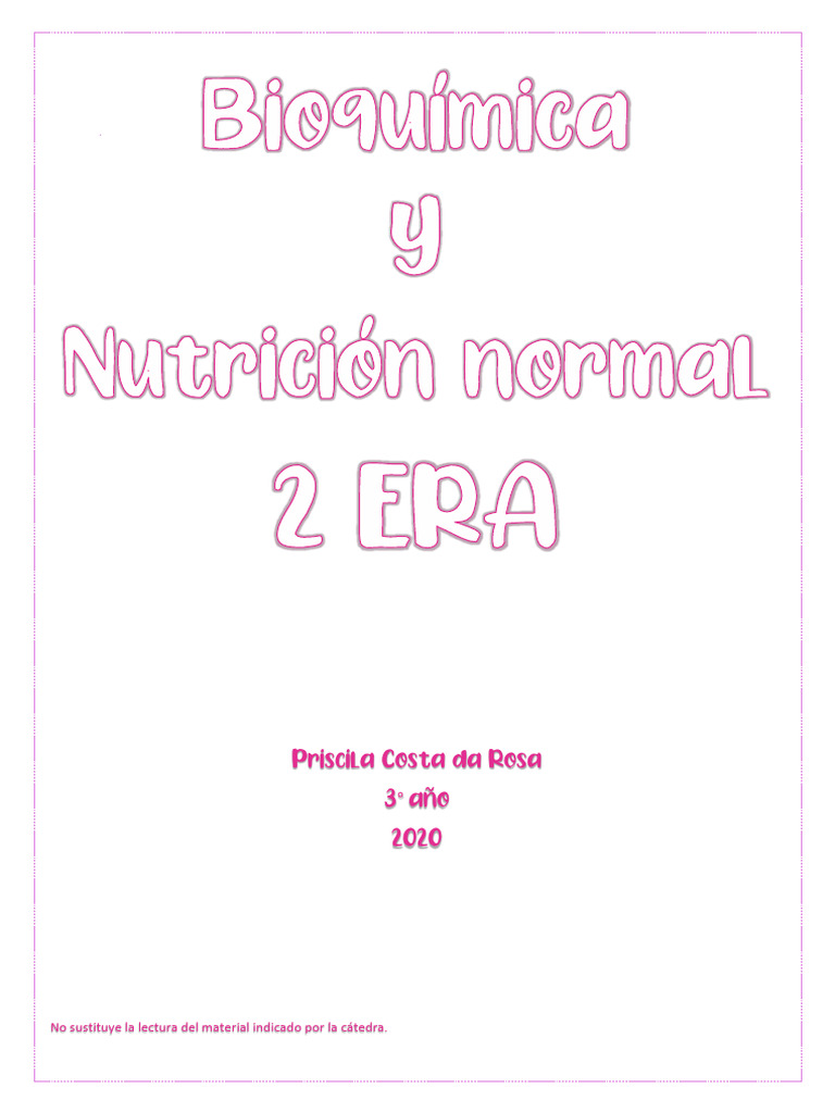 Apunte BIOQUI ORAL 2 ERA | PDF | Glucógeno | Lipoproteína