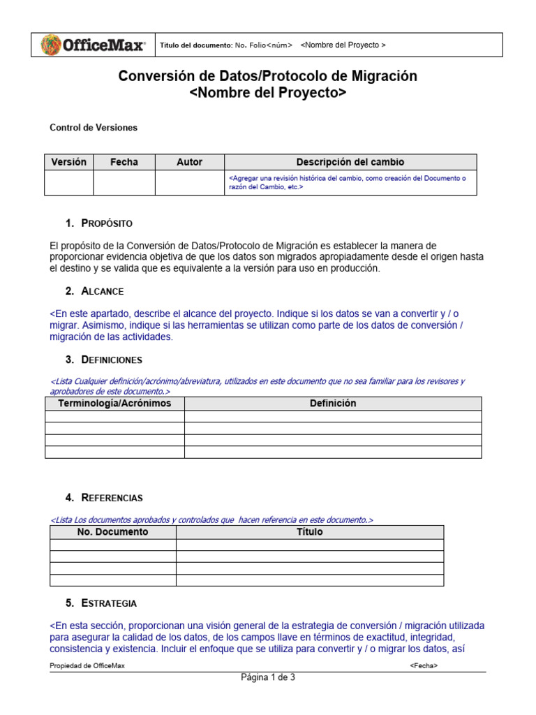 Conversión de Datos-Protocolo de Migración | PDF | Informática Conversión de Datos-Protocolo de Migración | PDF | Informática