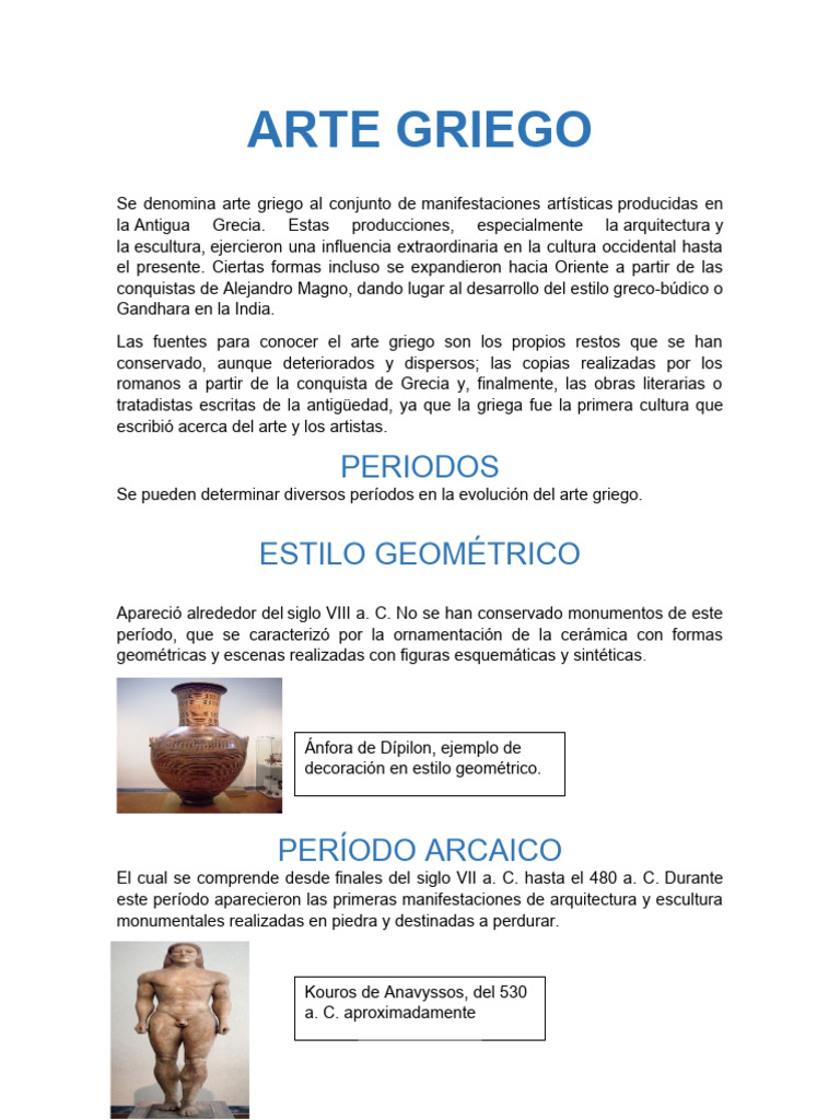 Arte Griego 2024 | PDF