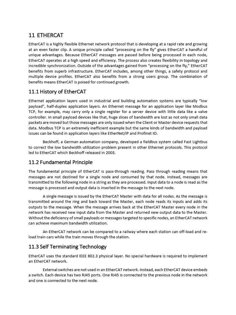 EtherCAT: Fast, Flexible Networking | PDF | Computer Network | Ethernet