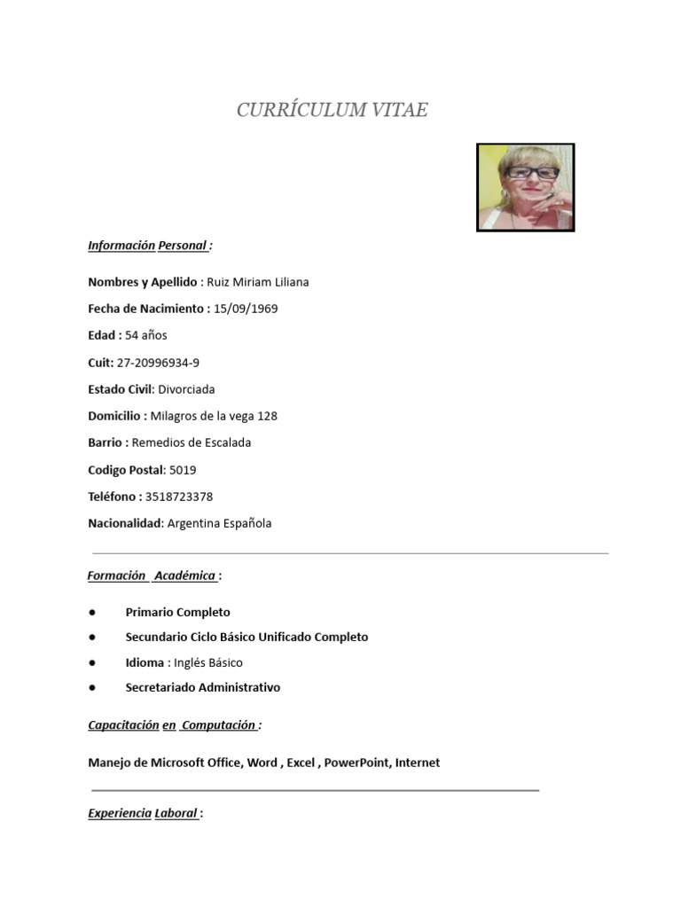 CV Miriam Ruiz | PDF
