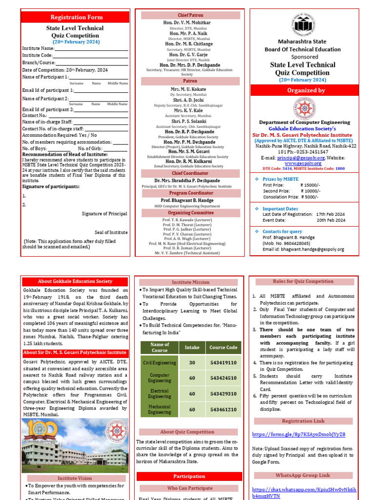 Quiz Competition - Removed-130220241617 | PDF | Engineering | Institute Of Technology