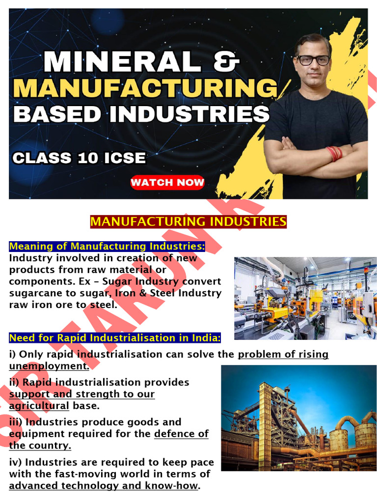 Manufacturing Industries | PDF | Sugarcane | Steel