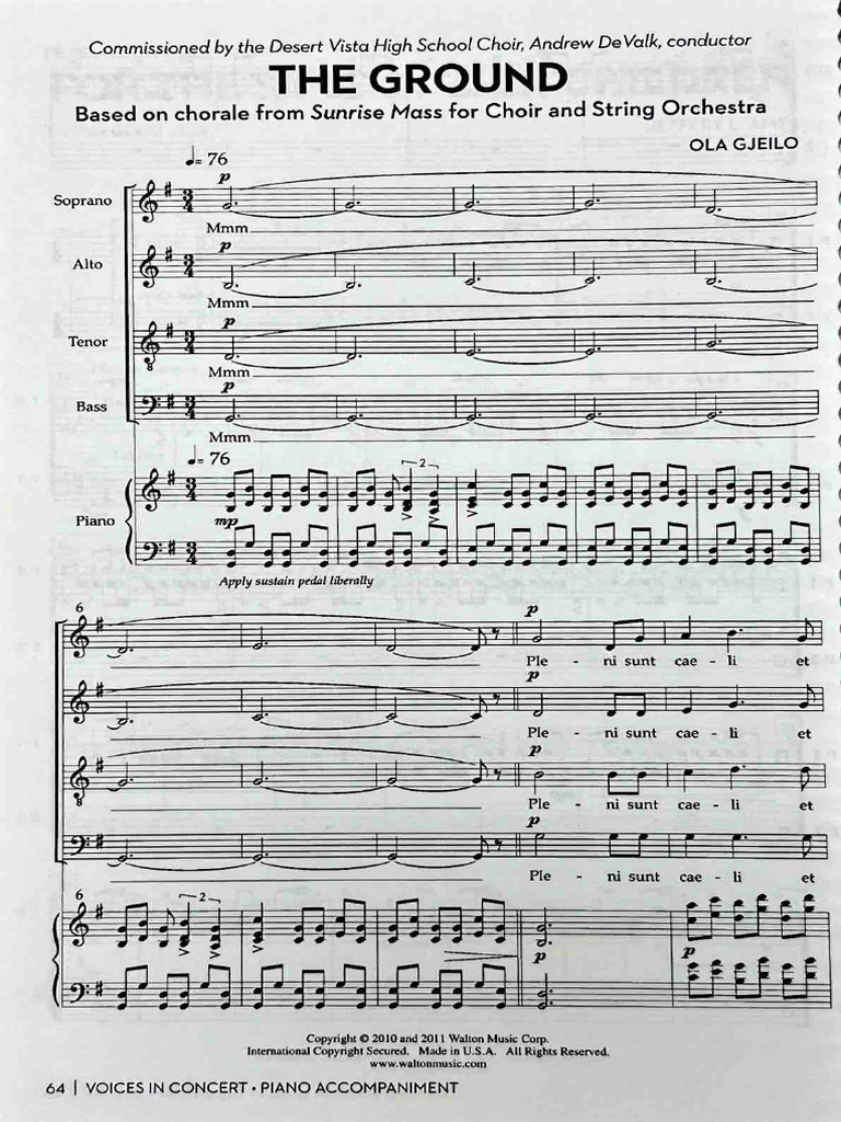 The Ground | PDF | Choral Music | Classical Music