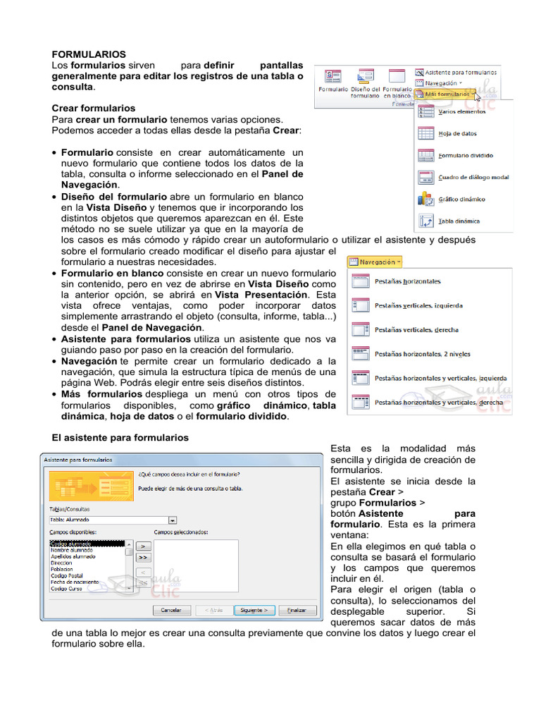 FORMULARIOS | PDF | Ventana (informática) | SQL
