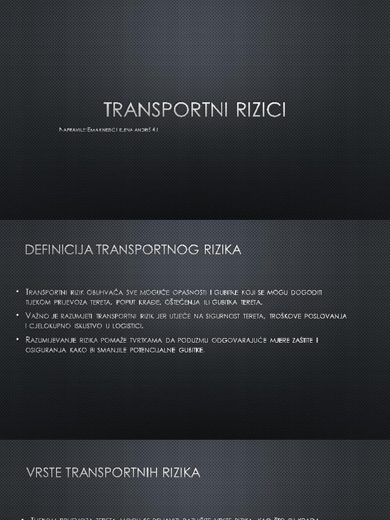 Transportni Rizici | PDF
