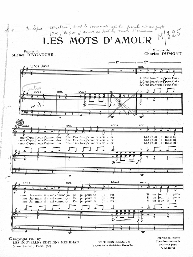 Les Mots D Amour | PDF