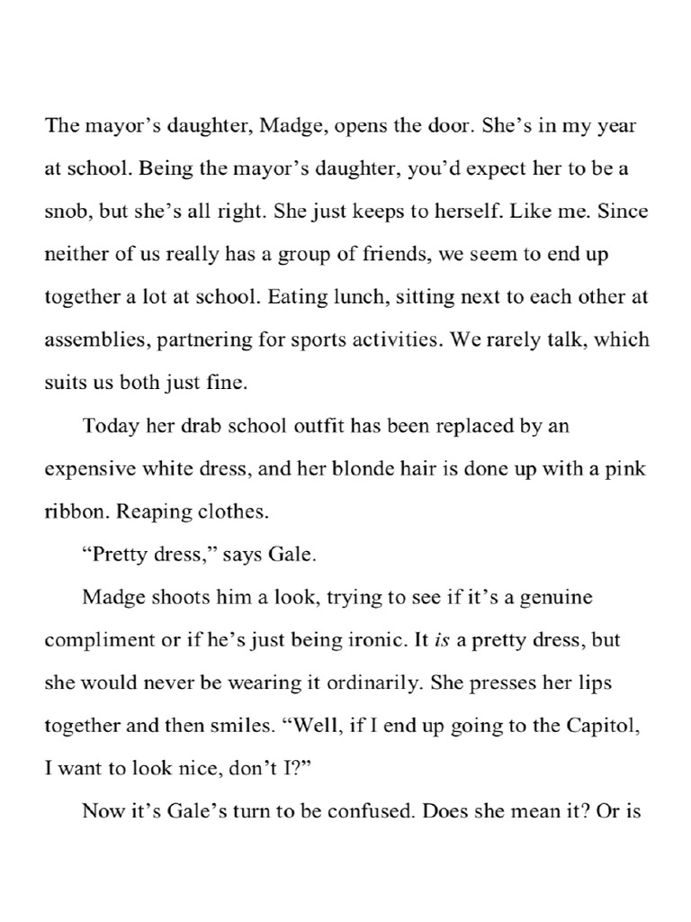 The Hunger Games Extract 1 | PDF