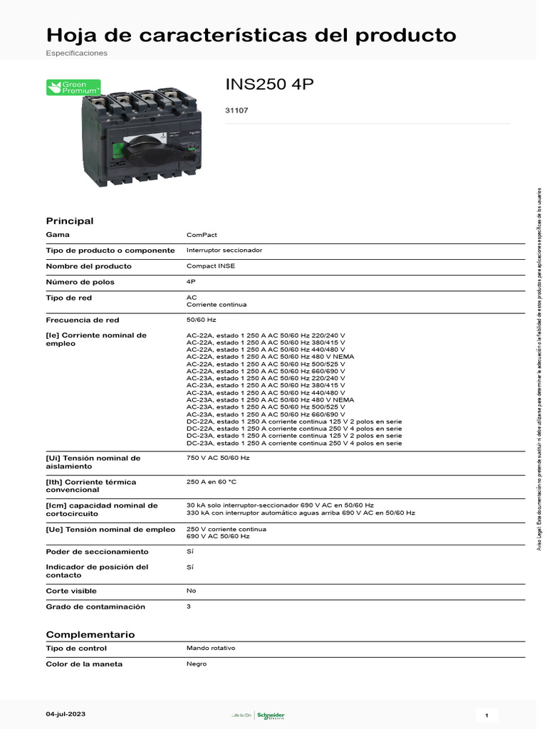 Compact Ins Inv 31107 | PDF | Residuos | Energia electrica